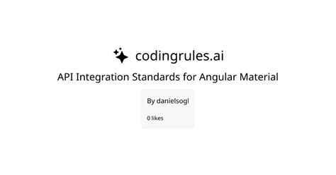 api integration standards for angular material coding rules