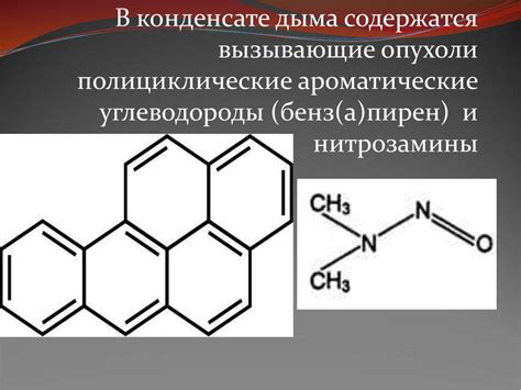 Состав табачного дыма и действие его компонентов на организм человека ...