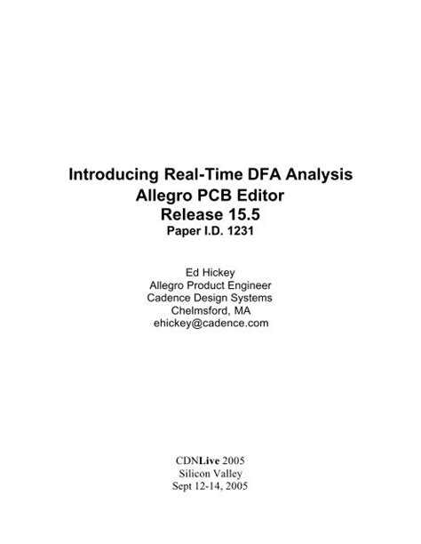 Introducing Real Time Dfa Analysis Allegro Pcb Editor Release 155