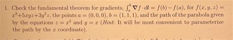 Solved 1 Check The Fundamental Theorem For Gradients