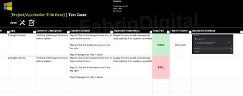 Software Test Case Template Etsy