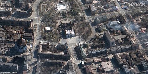 Satellite images show collapsed remains of Mariupol theatre sheltering ...
