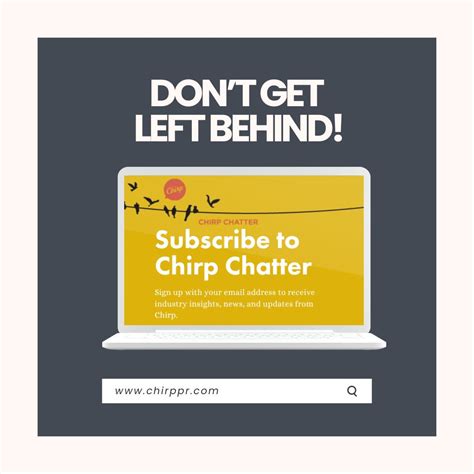 Chirp Pr On Linkedin Chirpchatter Subscribe