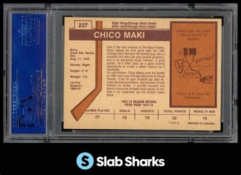 1973 O Pee Chee 227 Chico Maki Psa 10 Ebay