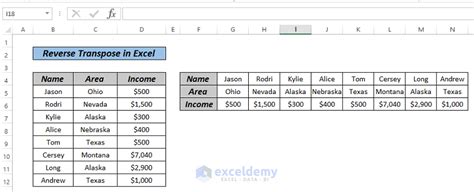 How To Reverse Transpose In Excel 3 Methods Exceldemy