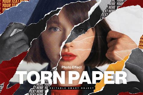 Torn Paper Photo Effect Template Designercandies