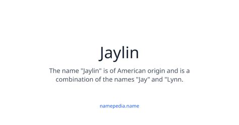 Jaylin Meaning Nicknames Origins And More Namepedia