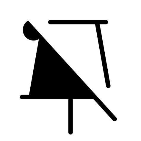 Push Pin Simple Slash Thin Vector SVG Icon SVG Repo