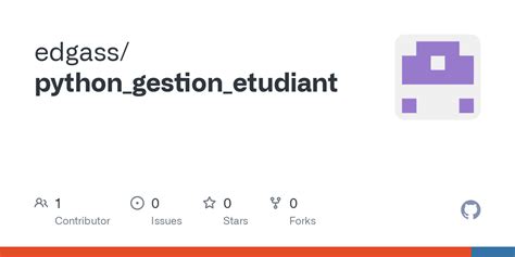 GitHub Edgass Python Gestion Etudiant