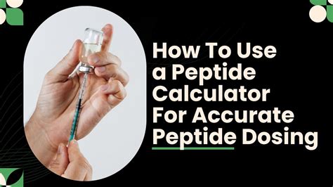 Peptide Calculator How To Use A Peptide Calculator For Accurate