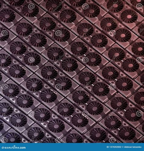 Video Card 3d Illustration Gpu Blockchain Backdrop Stock Illustration