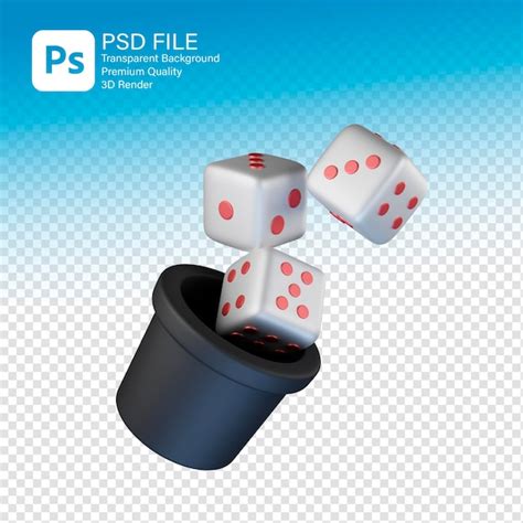 premium psd 3d rendering rolling dices