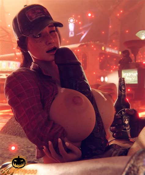 Rule 34 1girls 3d Abigail Briarton Absurdres Areolae Beer Big Penis