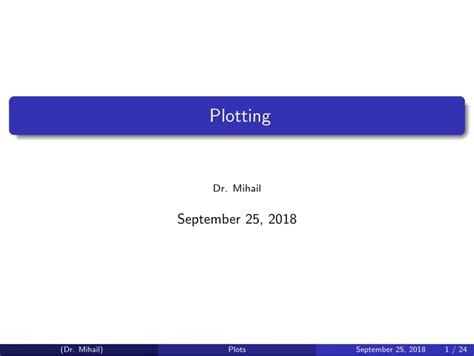 Ppt Plotting Dr Mihail September 25 2018 Dr Mihail Plots