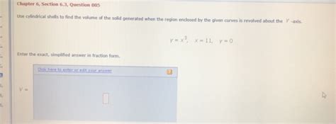 Solved Chapter 6 Section 6 2 Question 015 Find The Volume