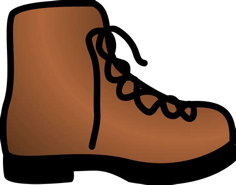 clipart simple brown boot