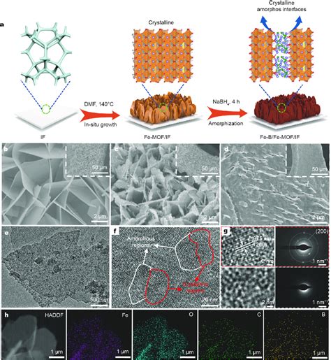 A Schematic Of The Synthetic Process For Fe B Fe MOF IF B D SEM Download Scientific