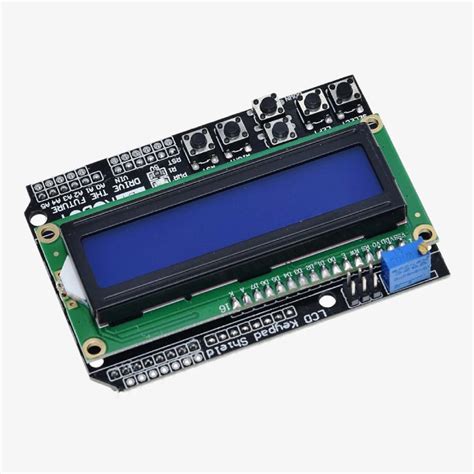 1602 lcd board keypad arduino shield with blue backlight quartzcomponents