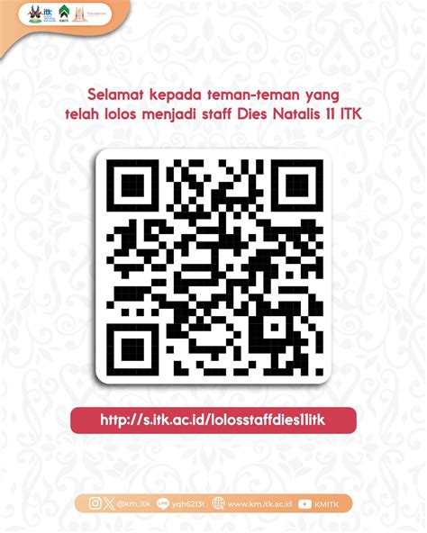 Keluarga Mahasiswa Itk Pengumuman Lolos Wawancara Dies Natalis 11