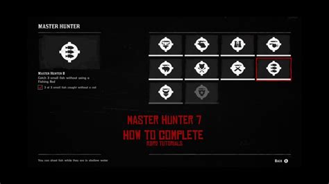 How To Do Master Hunter 8 Rdr2 Tutorials Youtube