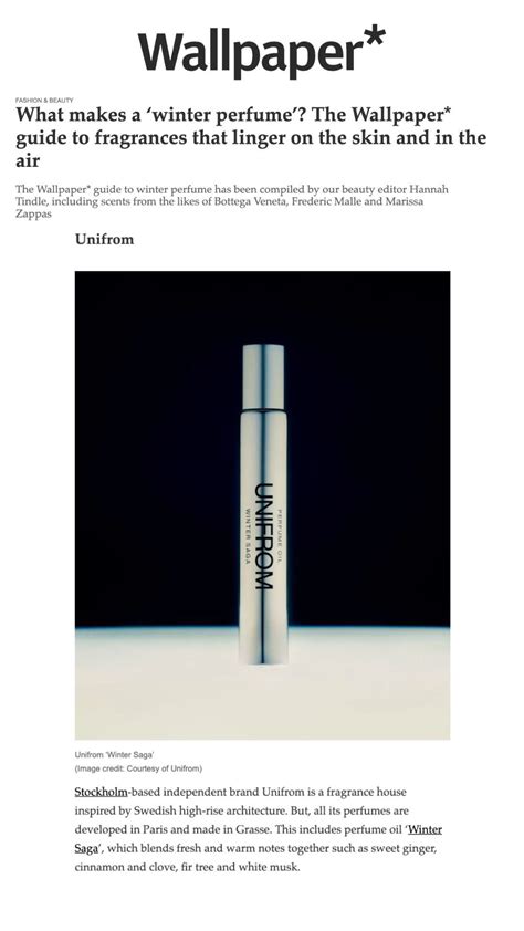 What Makes A ‘winter Perfume The Wallpaper Guide To Fragrances That