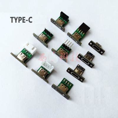 Usb Type C Pin Female Jack Mm Connector Breakout Pcb Board Charge Port Usb Socket Type C
