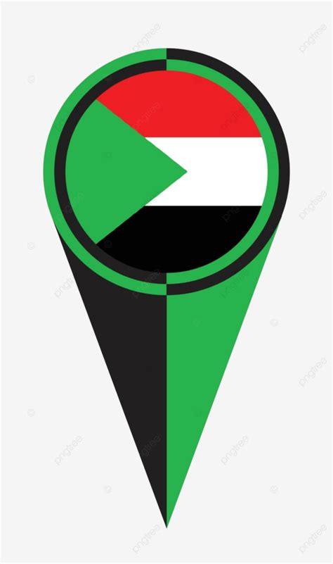 sudan map pointer location flag marked pointer vector vector marked
