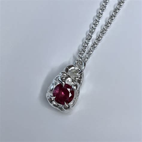 Bebe Mae Droplet Pendant Ruby New Relics