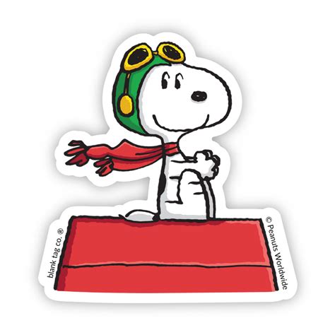 The Peanuts Flying Ace Snoopy Vinyl Sticker Decal Sticker Planet