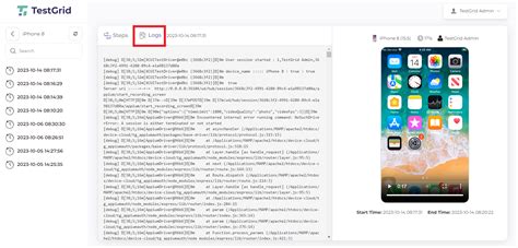 Video And Logs For Automation Testing Testgrid