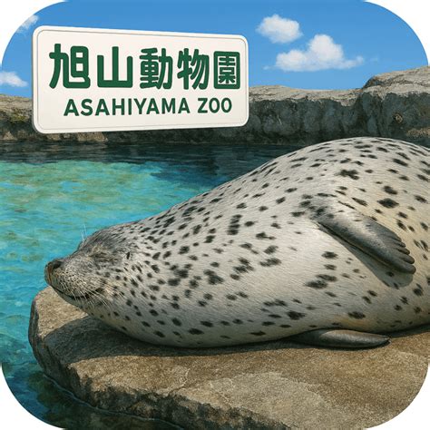旭山動物園 Asahiyama Zoo わかりやすい観光マップ Japan Sightseeing Map Kawaii Official