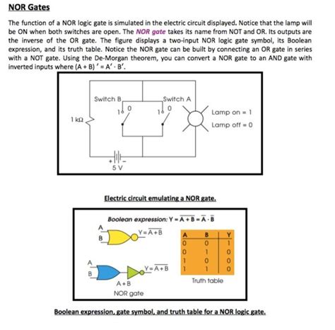 Electric Circuit Of Logic Gates