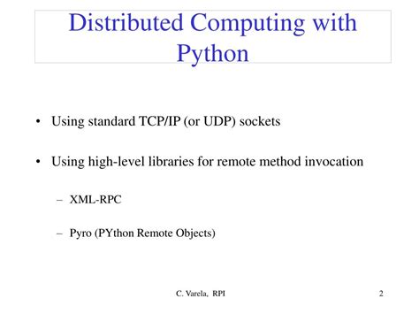 Ppt Distributed Computing With Python Powerpoint Presentation Free Download Id134889