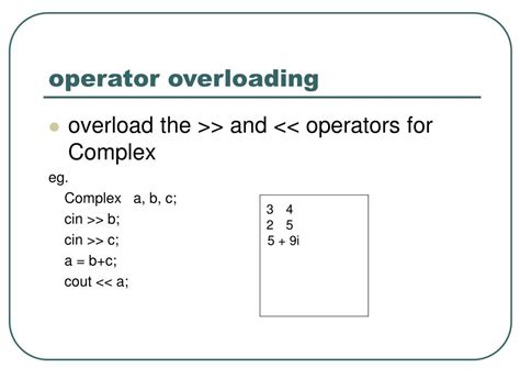 Ppt Operator Overloading Powerpoint Presentation Free Download Id