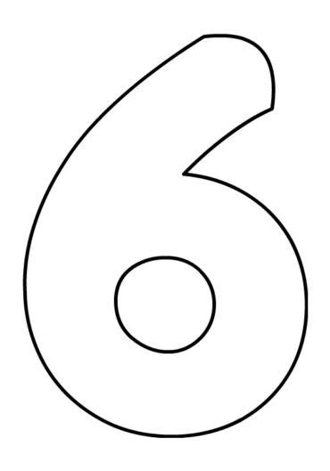 Printable 6 Bubble Letter Coloring Page