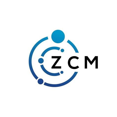 Zcm Letter Technology Logo Design On White Background Zcm Creative