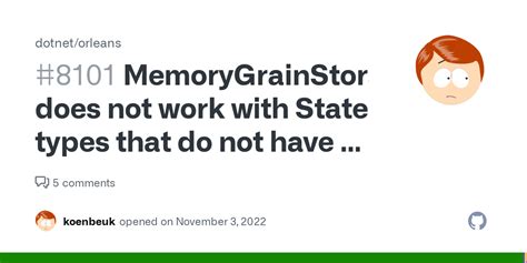 Memorygrainstorage Does Not Work With State Types That Do Not Have A Codec · Issue 8101