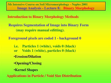 Lecture 8 Introduction To Binary Morphology Ppt Download