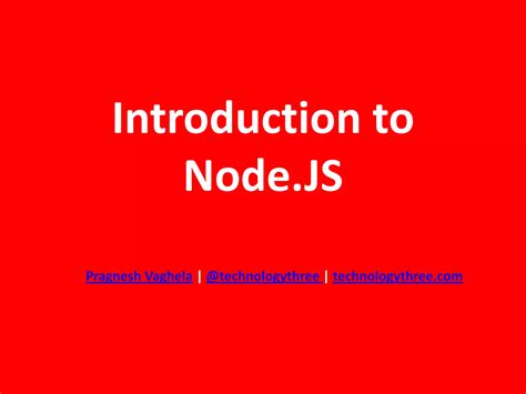 introduction to node js ppt