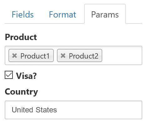 Report Parameters SeekTable
