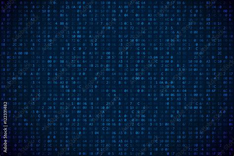 Abstract Digital Background Machine Code Hexadecimal Code Random