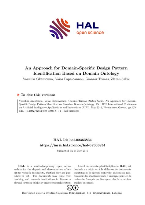 Pdf An Approach For Domain Specific Design Pattern Identification