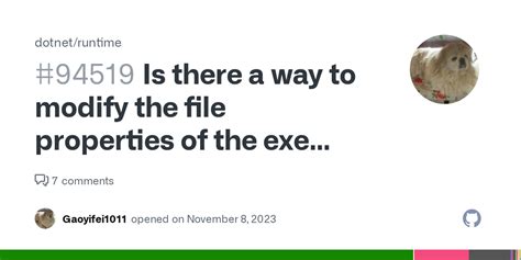 is there a way to modify the file properties of the exe generated after