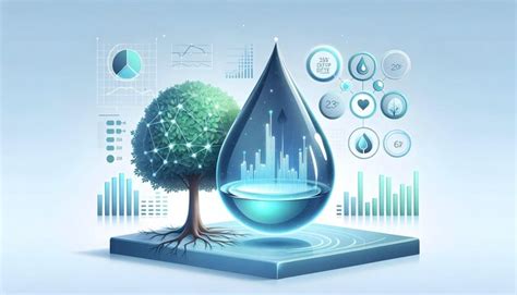Flat Glossy Tree And Water Droplet With Holographic Growth Data And