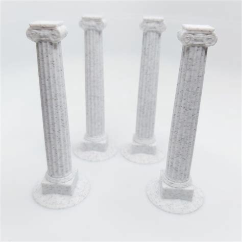 Ionic Pillars Set Of 4 Miniatures Dungeons And Dragons Dandd Dnd Ttrpg Tabletop Fantasy
