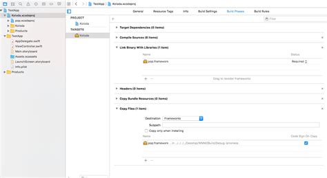 Ios Error Manually Adding Framework Required By Another Framework