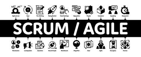 Scrum Agile Minimal Infographic Banner Vector Vector Art At Vecteezy