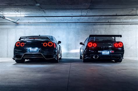 배경 화면 닛산 스카이 라인 R34 닛산 Gt R 테일 라이트 자동차 번호판 5834x3889 Zwangy