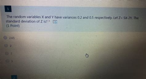 Solved 1 The Random Variables X And Y Have Variances 02 And