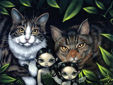 Pixie Cats Strangeling The Art Of Jasmine Becket Griffith